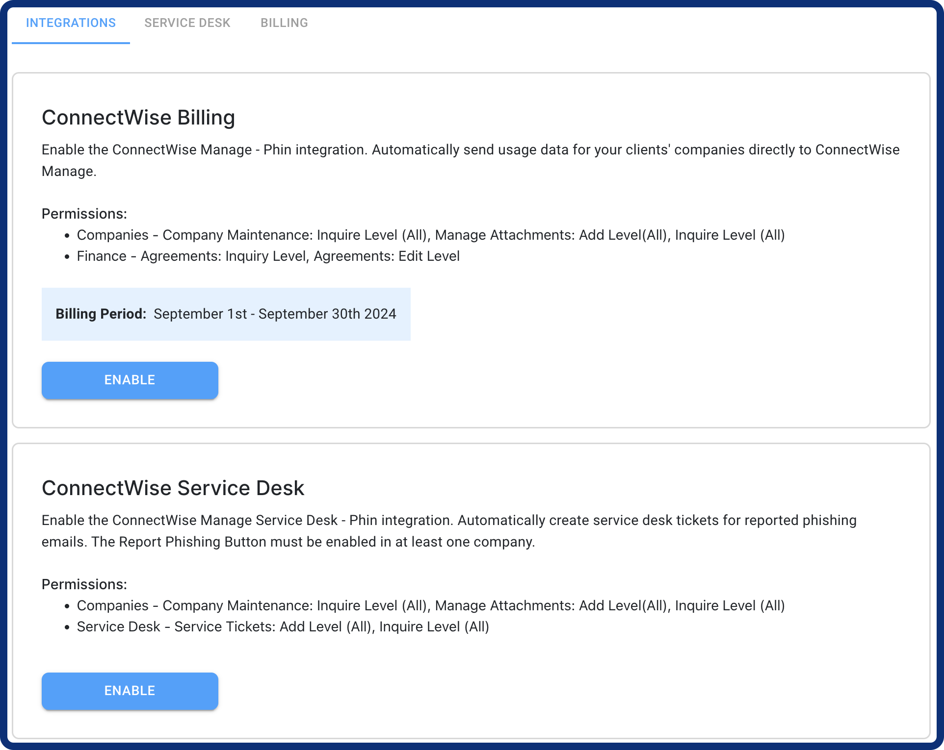 ConnectWise Manage Integrations