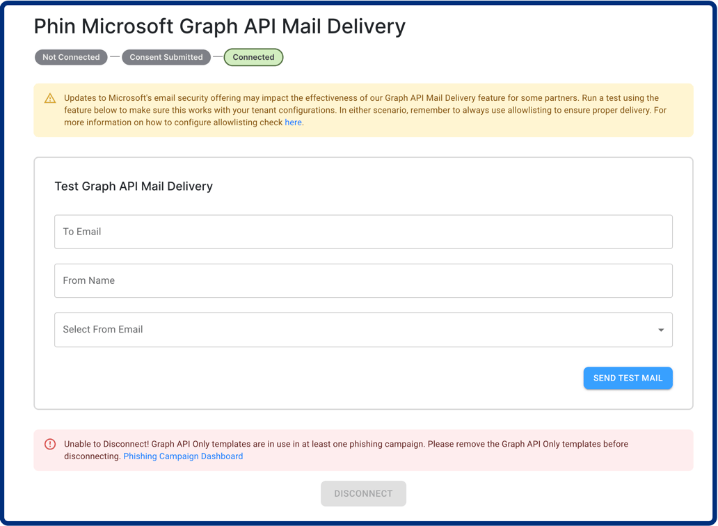 How to Connect the Graph API Mail Delivery
