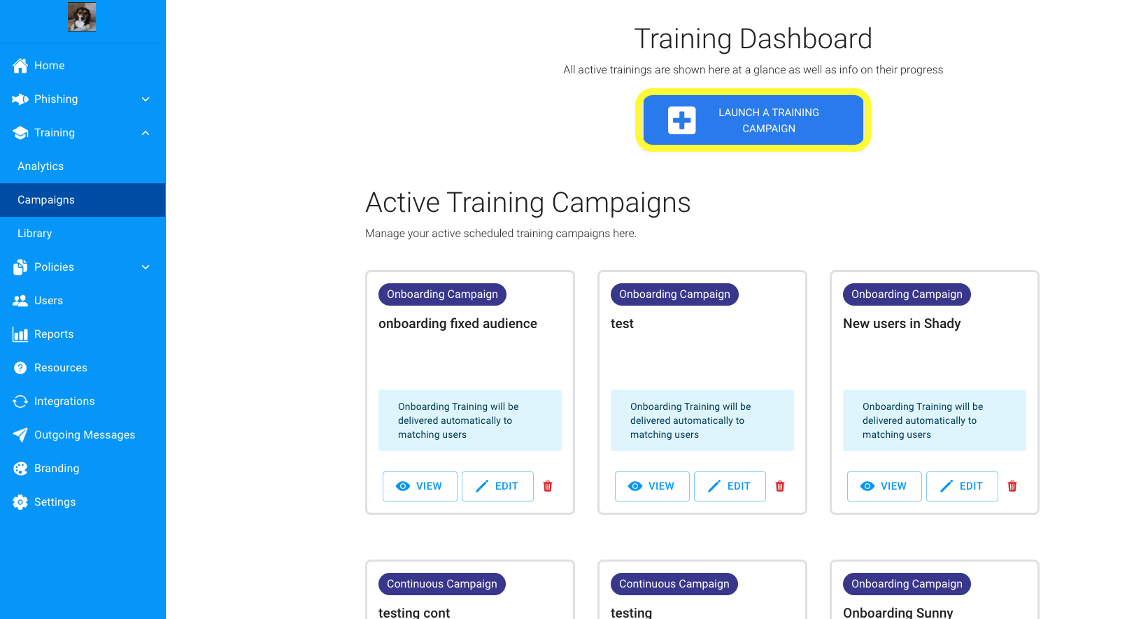 How to Launch Custom Training Campaigns