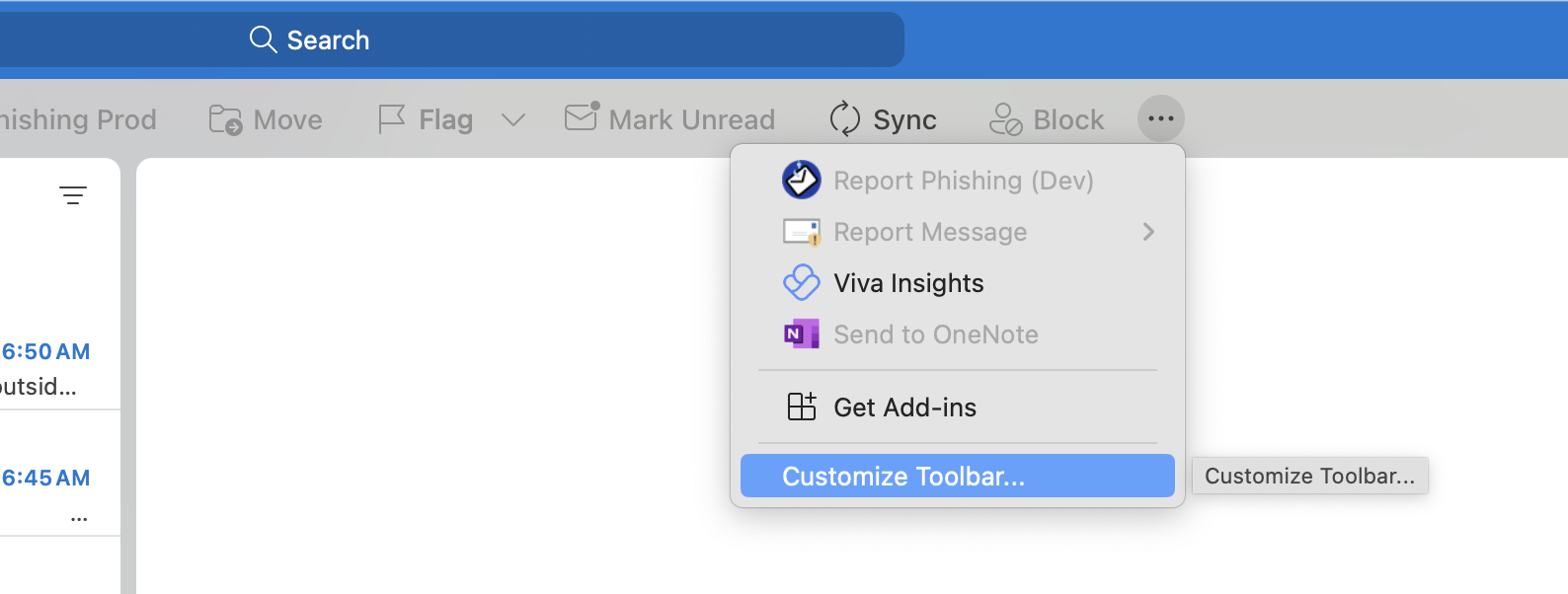 Phin’s Outlook Report Phishing Button