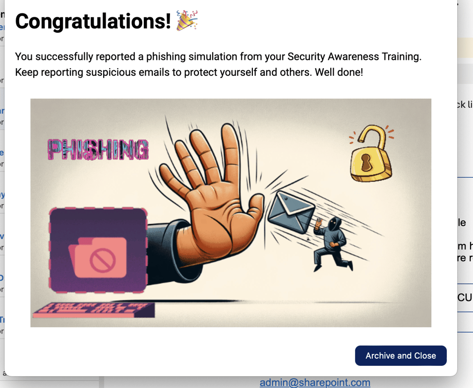 Phin’s Outlook Report Phishing Button